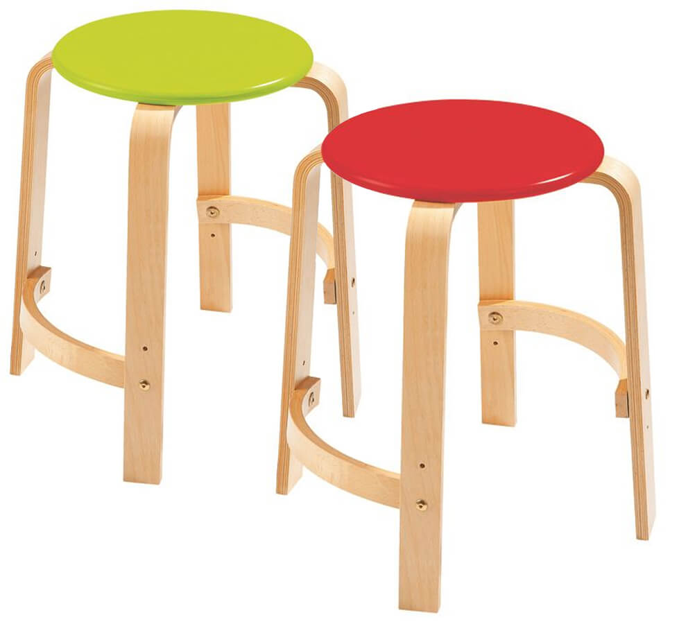 Hocker mit Fußstütze | Kindergartenbedarf HAIDIG Online-Shop