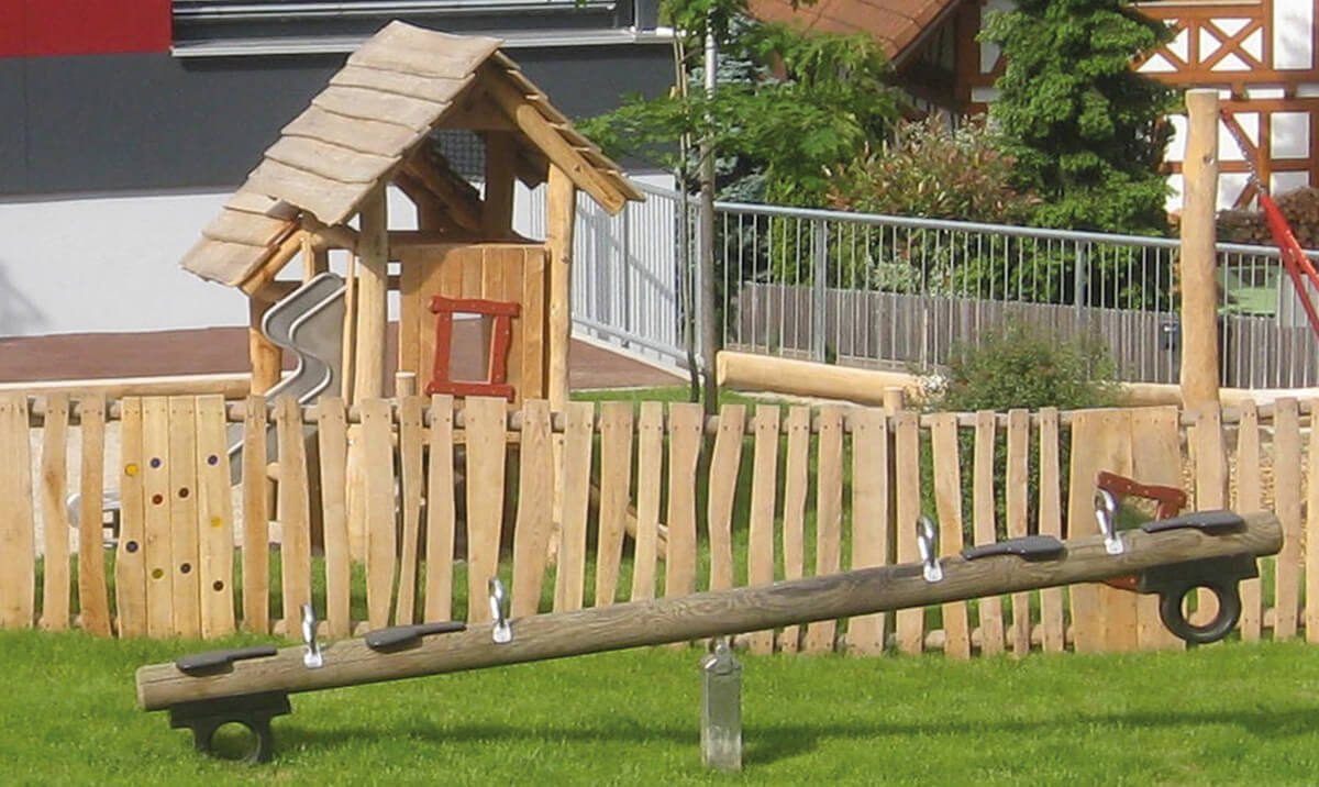 Spielplatz-Wippe aus Robinie, 4-Sitzer