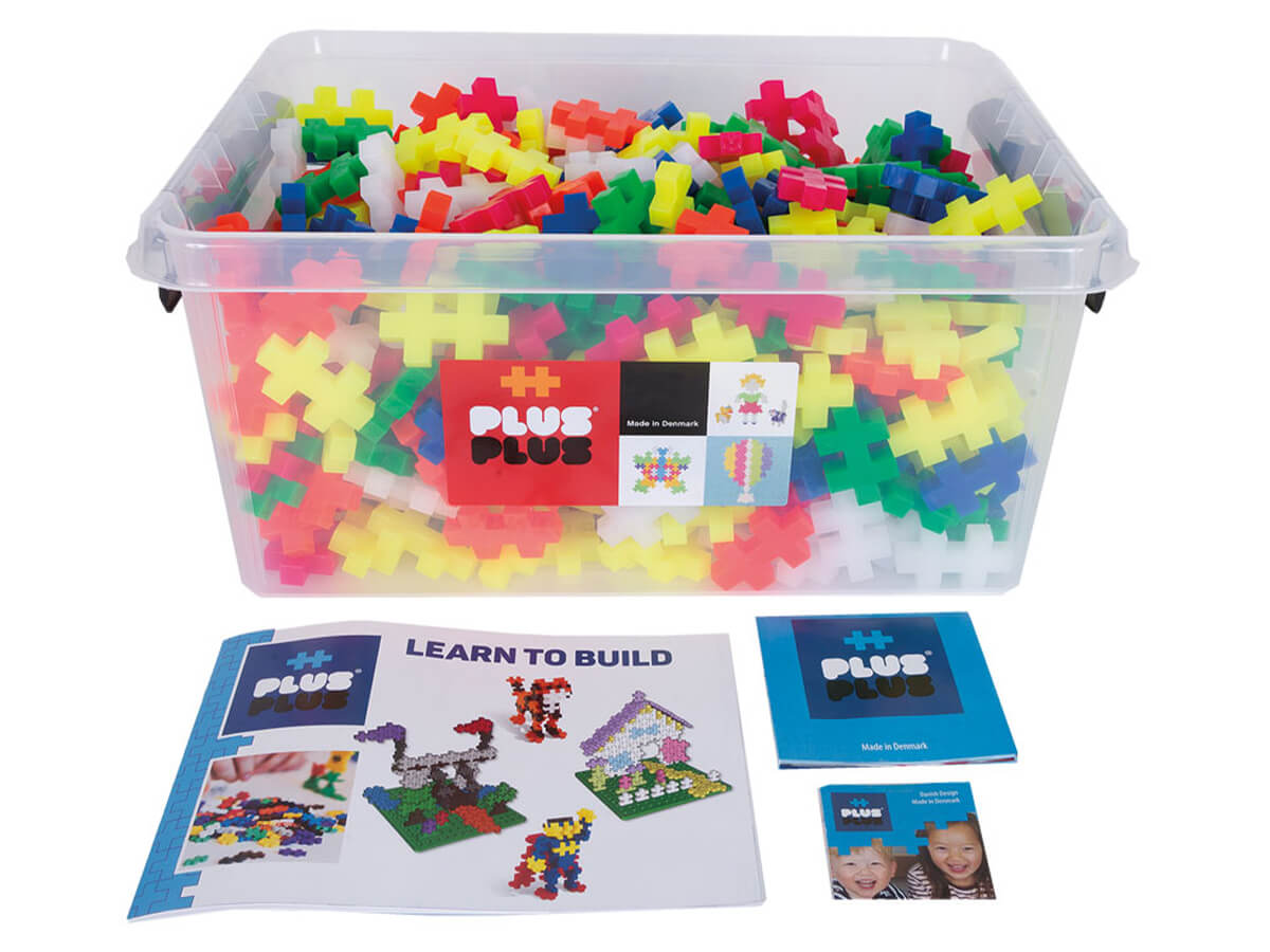 Plus Plus Midi 600 Bausteine Neonfarben