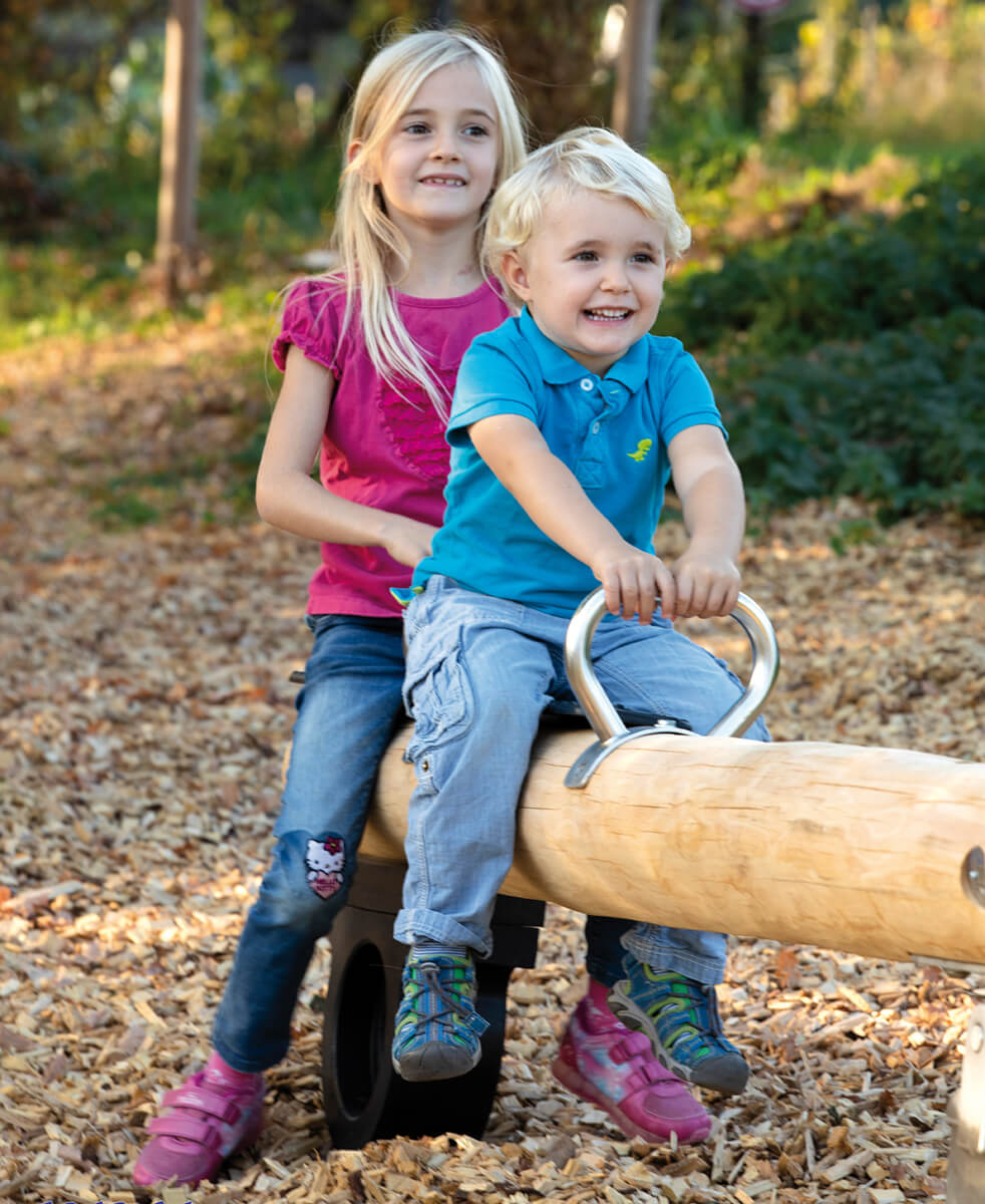 Spielplatz-Wippe aus Robinie, 4-Sitzer